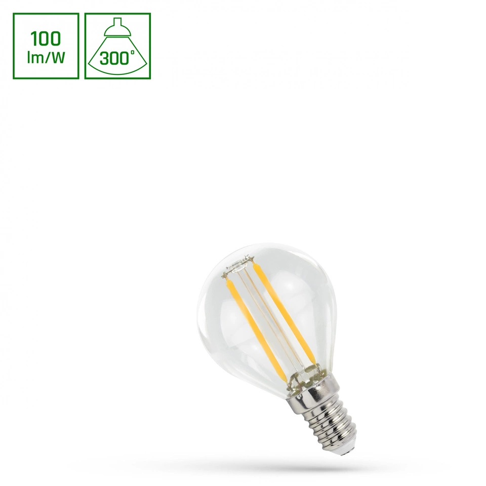 LED KULKA E-14 230V 1W COG WW CLEAR SPECTRUM | Oświetlenie \ Źródła ...